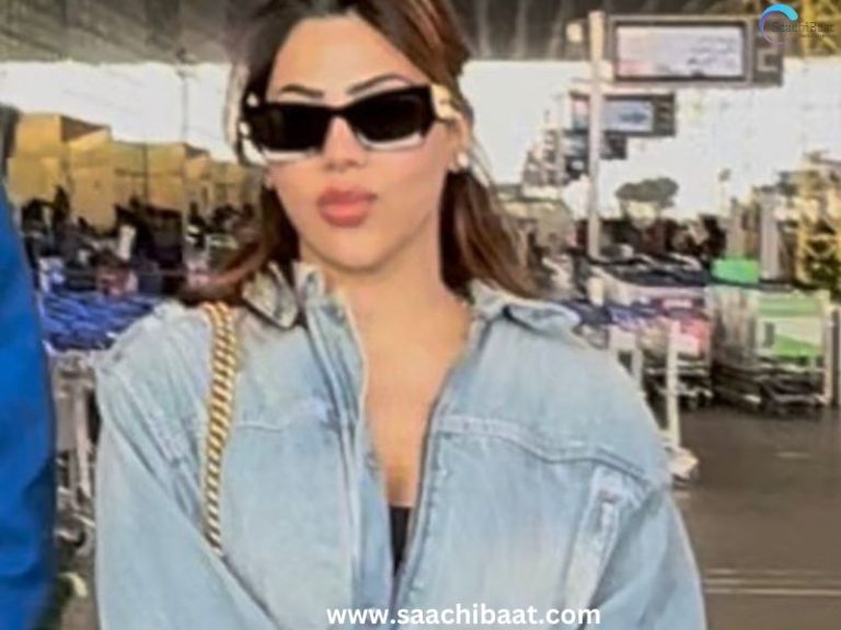Nikki Tamboli Turns the Airport Into a Runway in Chic Blue Ensemble ...